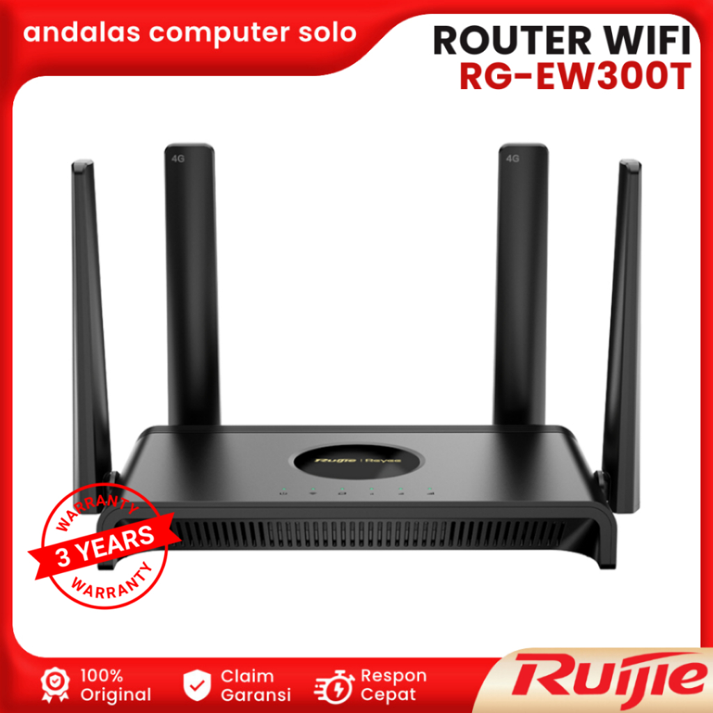Jual ROUTER WIRELESS WiFi MODEM RUIJIE RG-EW300T N300 LTE 4G Wireless ...