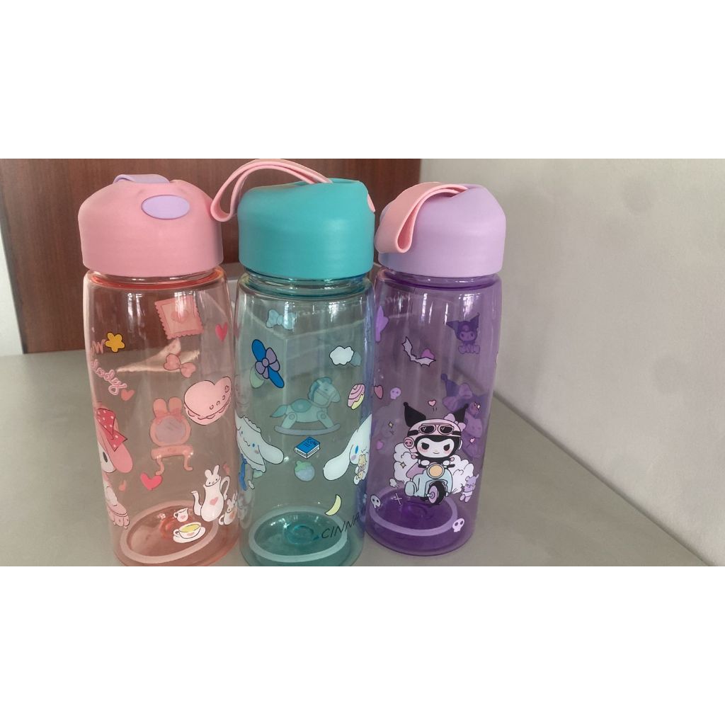 Jual SANRIO BOTOL MINUM 600 ml Bening Plastik BPA Free Karakter Kuromi ...