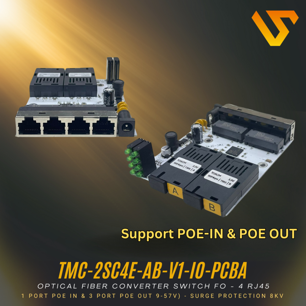 Jual Tarmoc TMC-2SC4E-AB-V1-IO-PCBA | Media Converter Switch 2FO 4LAN / 2 FO 4 LAN 10/100Mbps ...