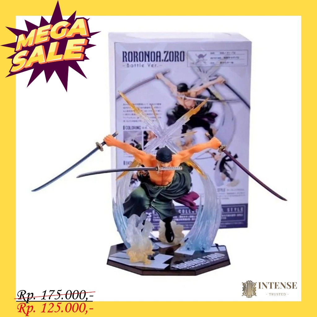 Jual MINIATUR ACTION FIGURE ONE PIECE RORONOA.ZORO BATTLE ...