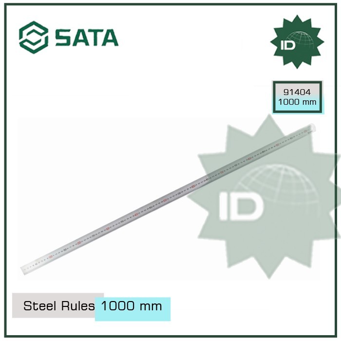 Jual Penggaris Besi 1000 mm Steel Rules 100 cm 91404 Sata | Shopee ...