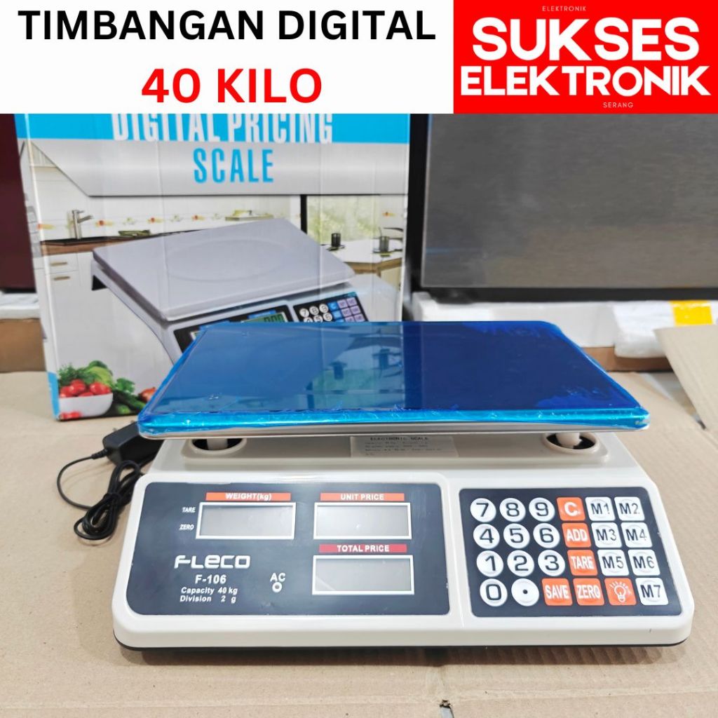 Jual TIMBANGAN DIGITAL 40KG FLECO 40 KG / DIGITAL SCALE DOUBLE DISPLAY ...