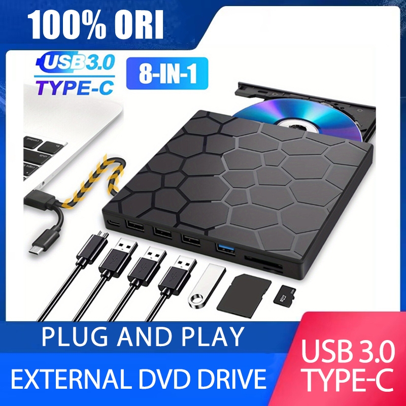 Jual External DVD Drive Portabel External Optical Drive for Laptop Dual ...
