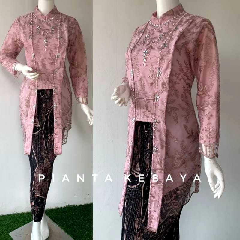 Jual Kebaya Kutubaru Cellyn Part 1 Warna Pastel || Kebaya Wisuda Lamaran Tille Bordir Brukat ...