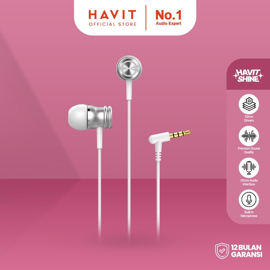 Jual Havit E303P Wired Earphones Premium Sound Quality Fit to Ear ...