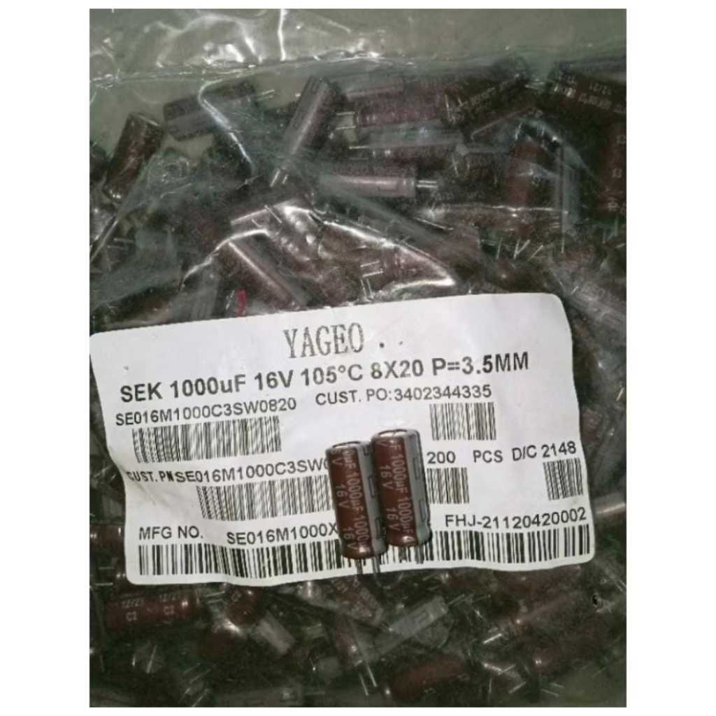 Jual Elko 16v 1000uf elco 1000uf 16v isi 20pcs Original | Shopee Indonesia