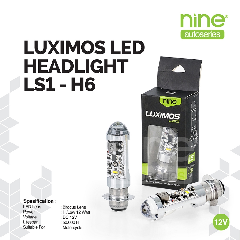 Jual LUXIMOS Lampu Depan Motor Bebek H6 Bifocus Lens Super Terang Led Putih Kuning LS1 - NINE ...