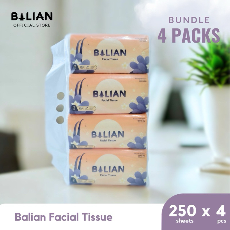 Jual Tisue BUNDLE [250s X 4pcs] / Balian Facial Tissue / Tissu Wajah ...
