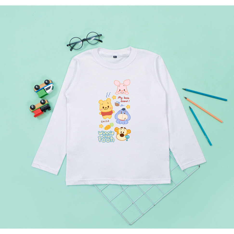 Jual Baju Kaos Winnie The Pooh Anak Lengan Panjang Usia 1-12 Tahun Kaos ...