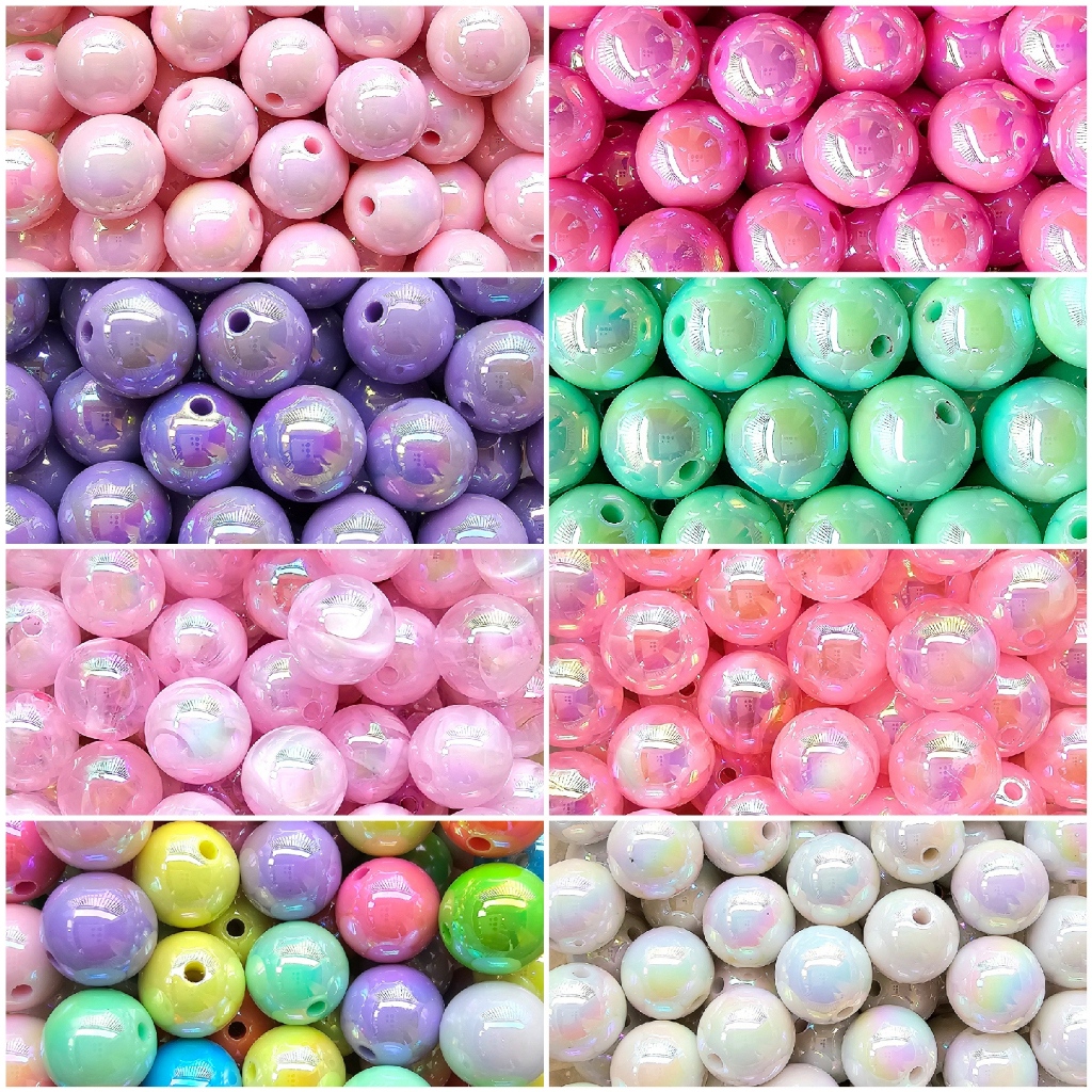 Jual (10 pcs) Manik Manik Luxury Bulat UV DIY Beads 16mm - BH143 ...