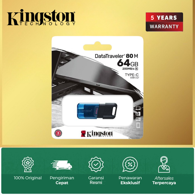 Jual Kingston DataTraveler 80 M USB-C Flash Drive 64GB | Shopee Indonesia