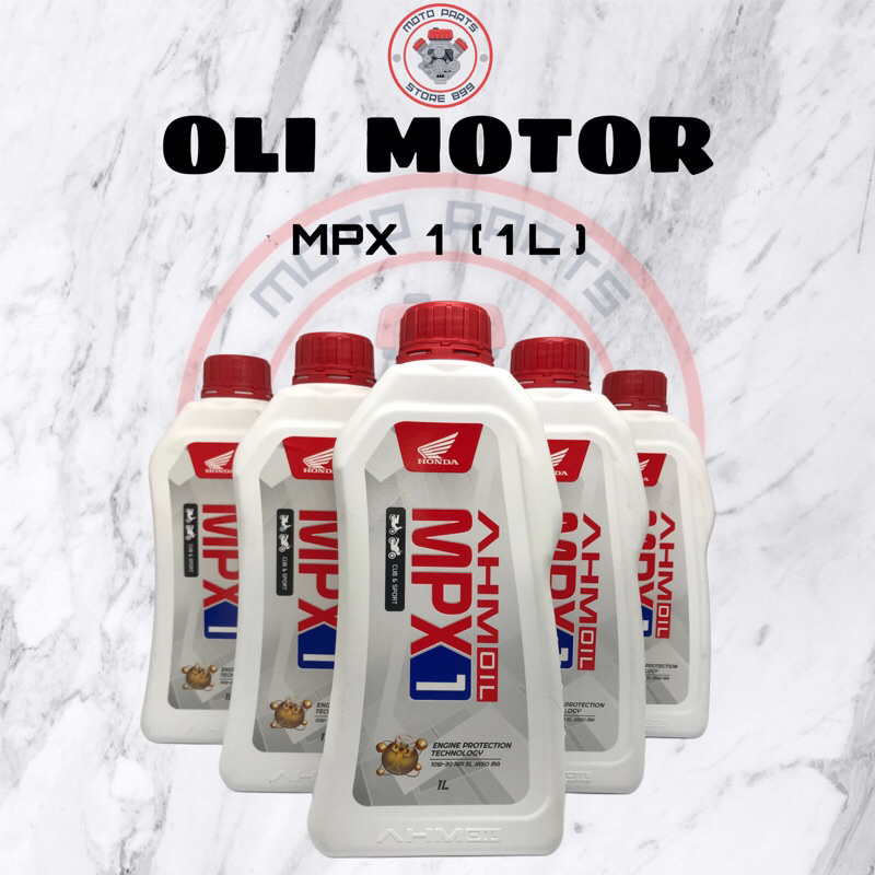 Jual OLI MESIN MOTOR MPX 1 1 L AHM OIL 10W-30 API SL JASO MA (ORIGINAL) | Shopee Indonesia