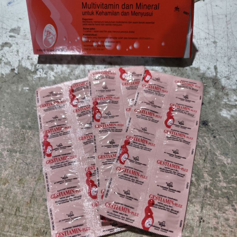 Jual gestiamin pluz strip isi 10 tab salut film multivitamin dan ...