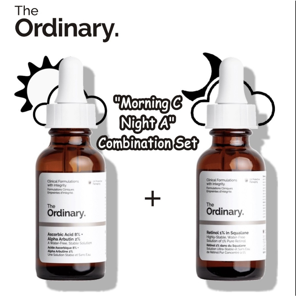 Jual The Ordinary Vitamin C & Retinol Set / Morning Prevent & Night ...