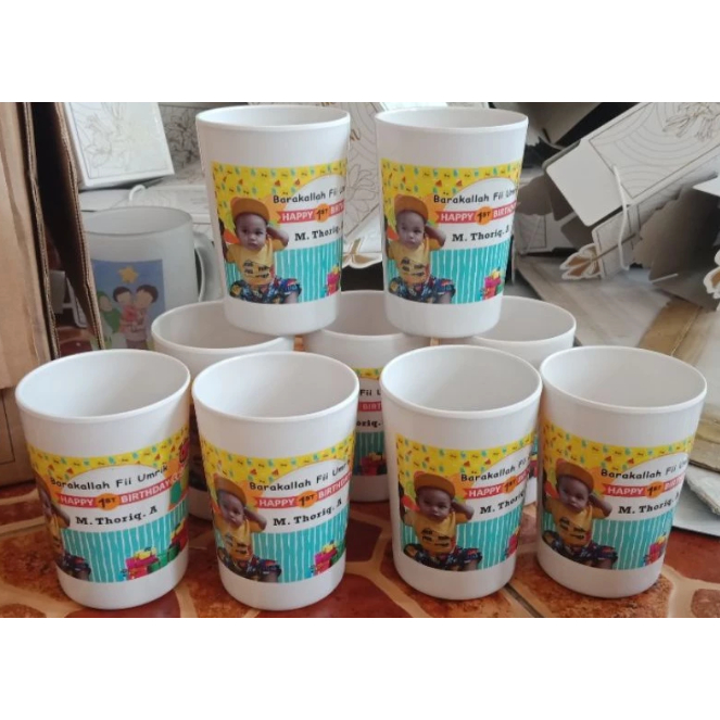 Jual Souvenir gelas custom untuk acara wedding,aqiqah,birtday,party ...