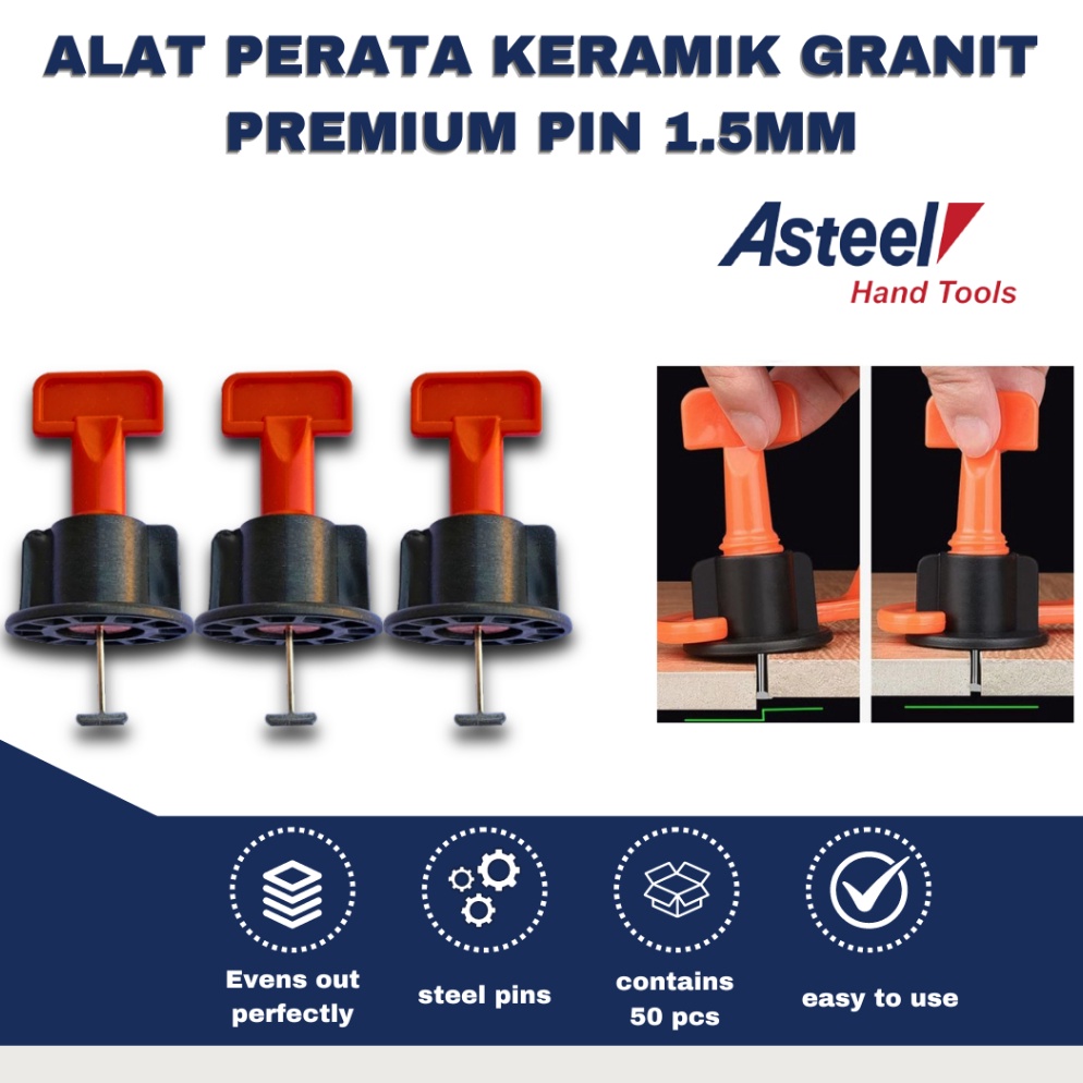 Jual ASTEEL Alat perata pasang keramik tipe putar pin bisa dibuka ...