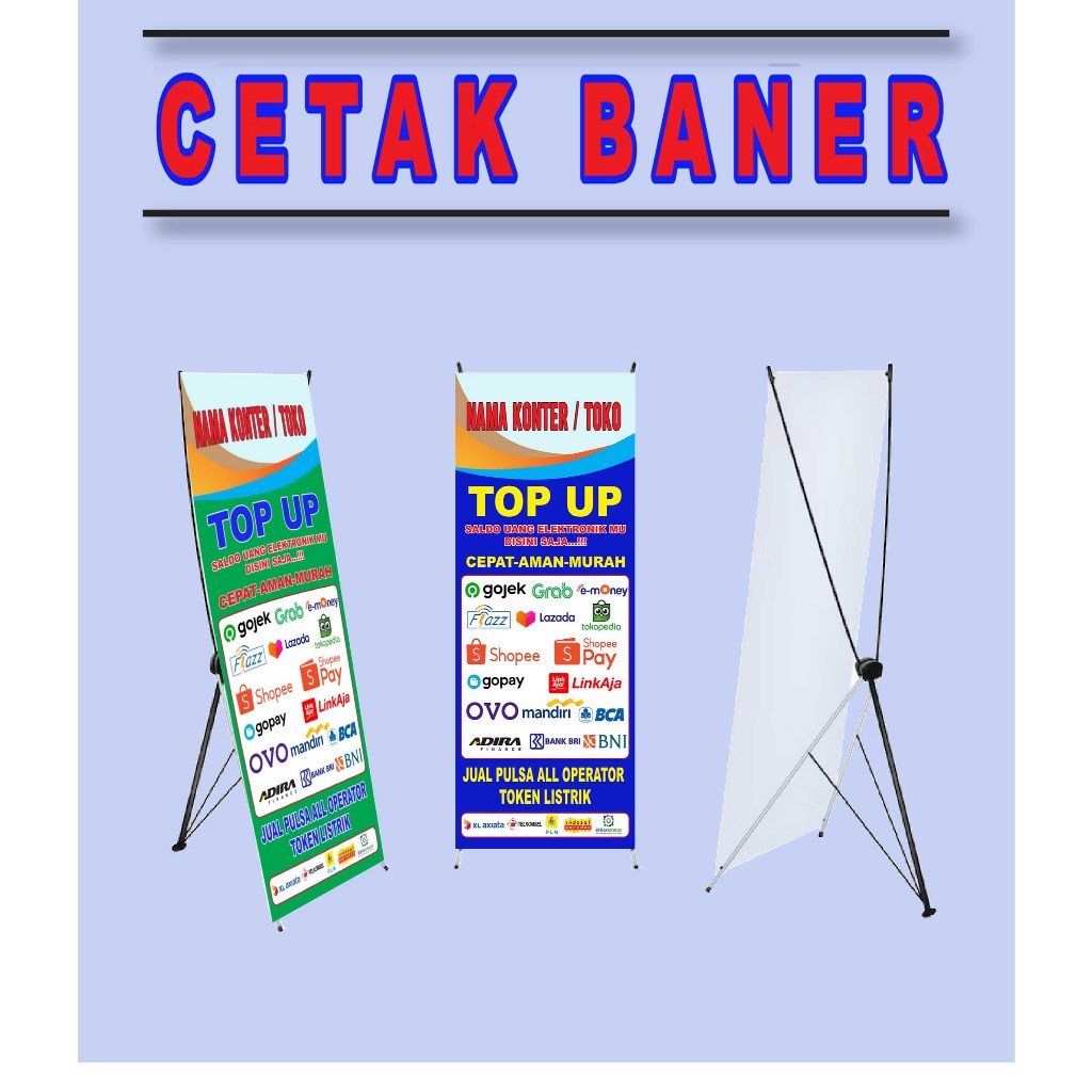 Jual Banner Spanduk Top Up 50x120 & 60x160 | Shopee Indonesia