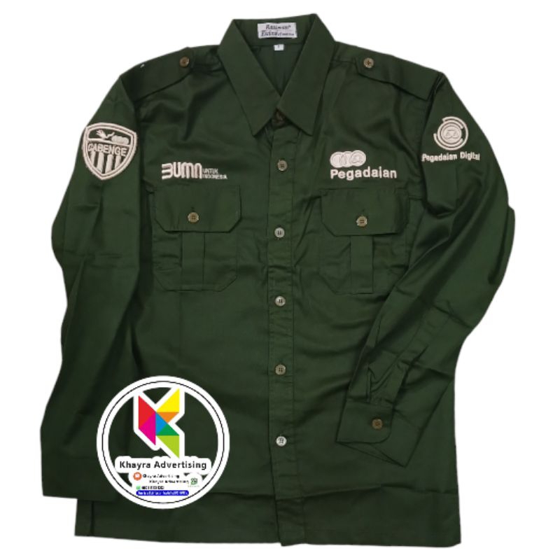 Jual kemeja bumn pegadaian cabenge pegadaian digital bordir timbul ...