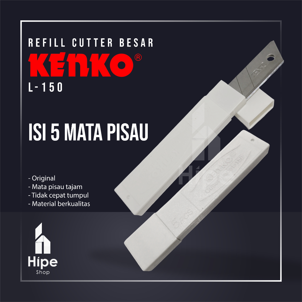 Jual Refill Cutter Besar Kenko isi 5 mata pisau / Isi ulang pisau ...