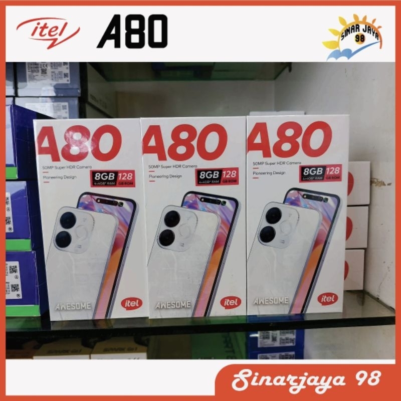 Jual ITEL A80 4+4/128GB (EXTENDED RAM 8GB) 50MP - GARANSI RESMI ITEL INDONESIA - 4+8/128GB ...