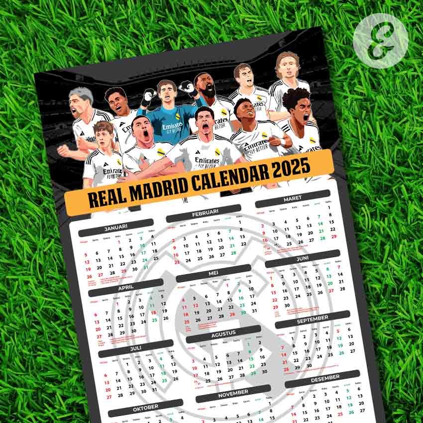 Jual Kalender Dinding 2025 Real Madrid | Shopee Indonesia