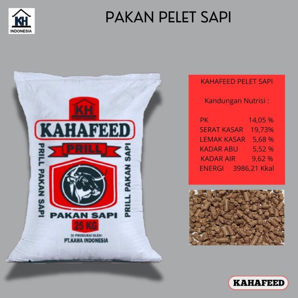Jual (25 KG/1 KARUNG) KAHAFEED PELET SAPI - PAKAN PELET PENGGEMUKAN ...