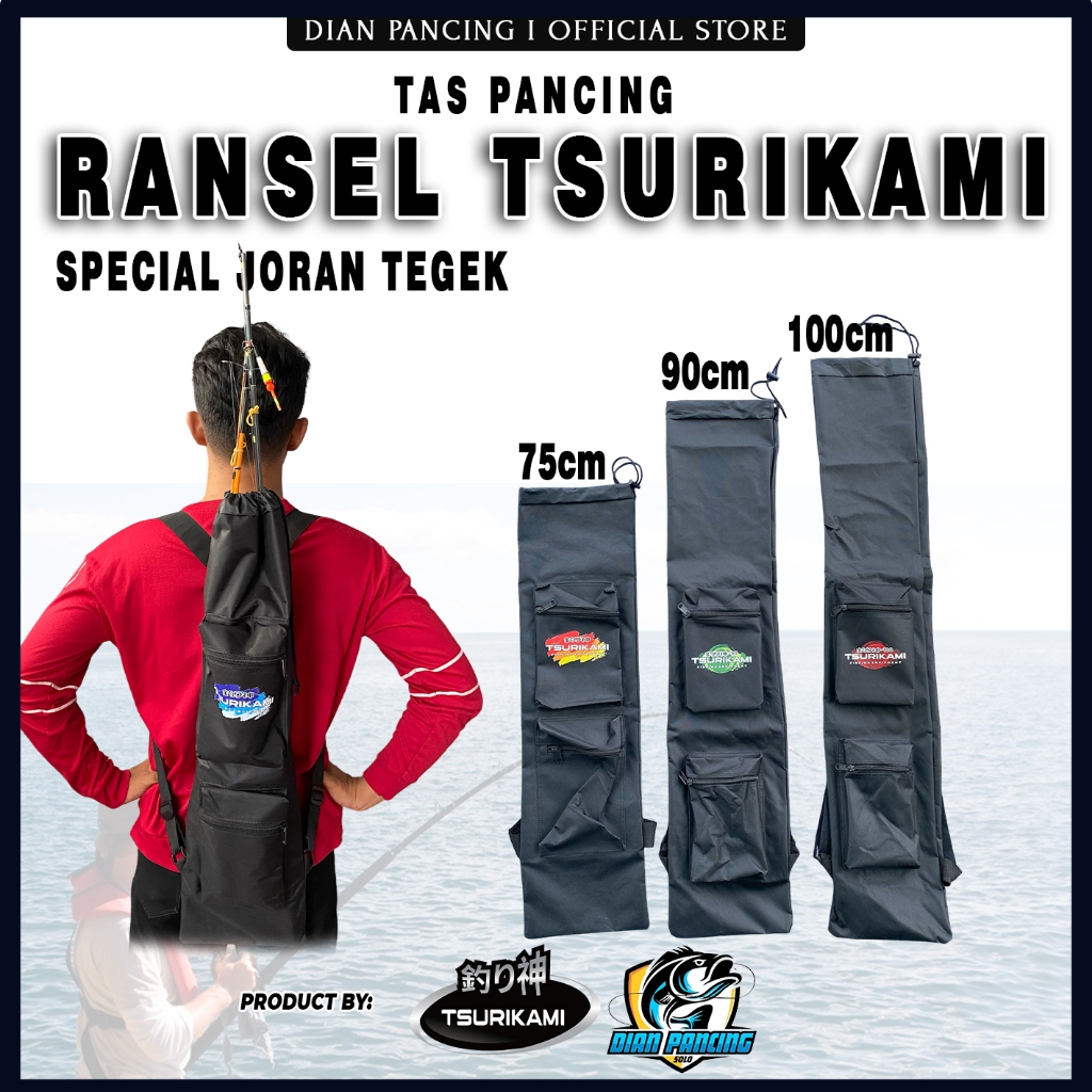 Jual Tas Pancing Ransel Tsurikami panjang 75cm untuk memancing lebih ...