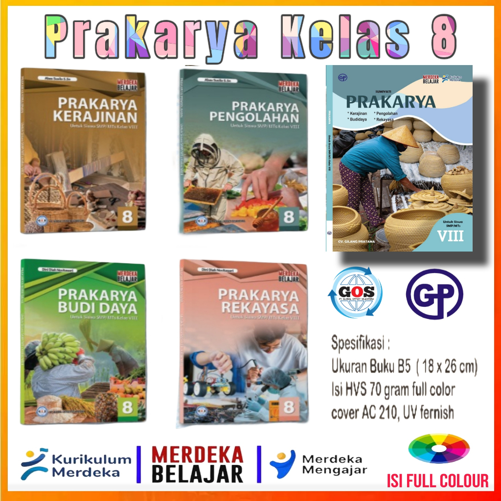Jual Buku Siswa kelas VIII - Prakarya SMP/MTs Kelas 8 Kurikulum Merdeka Penerbit Global Offset ...