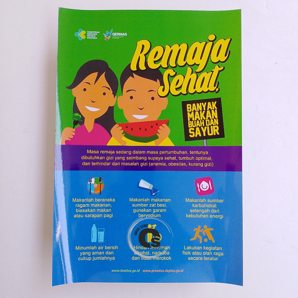 Jual Poster Remaja Sehat - Makan Buah Dan Sayur - Poster Gizi - Poster ...