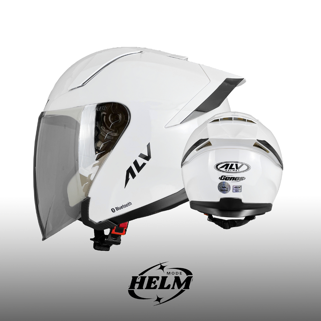 Jual ALV GENOS - HELM HALF FACE SOLID STANDART SNI / HELM PRIA DAN ...