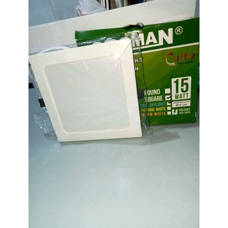 Jual LAMPU CROMAN LED DOWNLIGT INBOW SEGI EMPAT 15 WATT | Shopee Indonesia