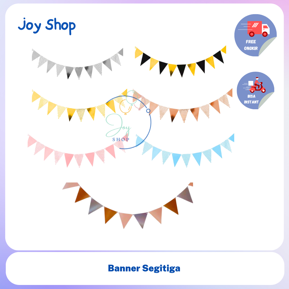 Jual Bunting Flag Segitiga Bintang Triangle Star Banner HBD | Shopee ...