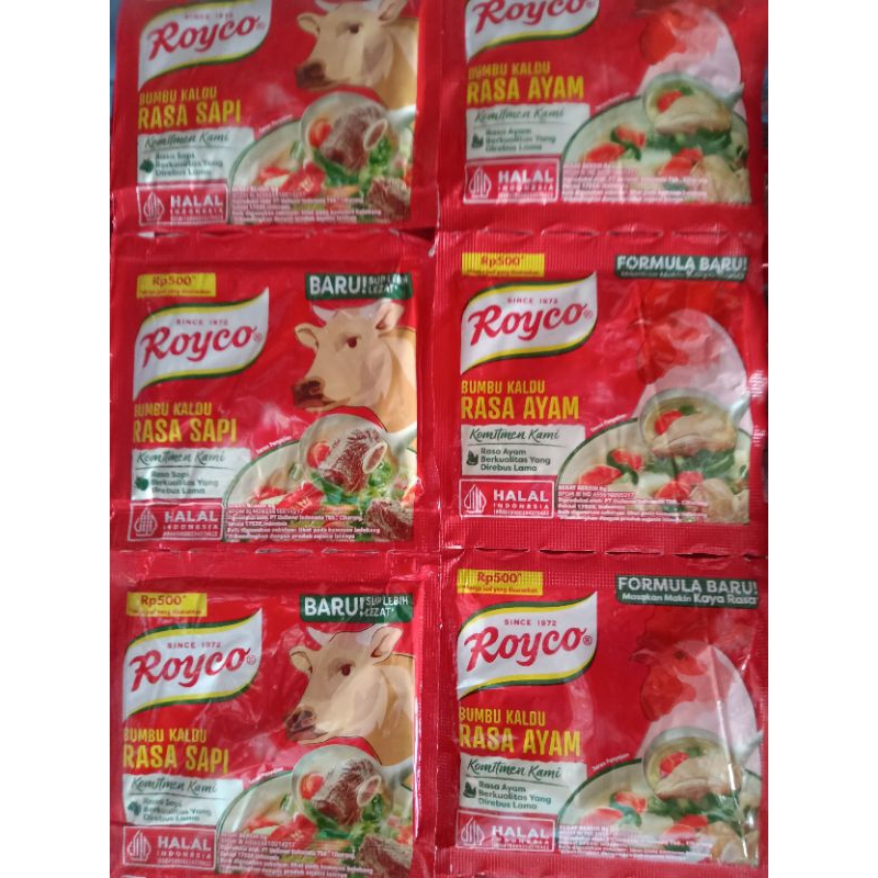 Jual Royco Sapi dan Ayam Bumbu Kaldu Penyedap Rasa 1rengceng(12pcs ...