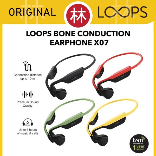 Jual LOOPS Bone Conduction Earphone X07 Ergonomic Sport Music Call 6 ...