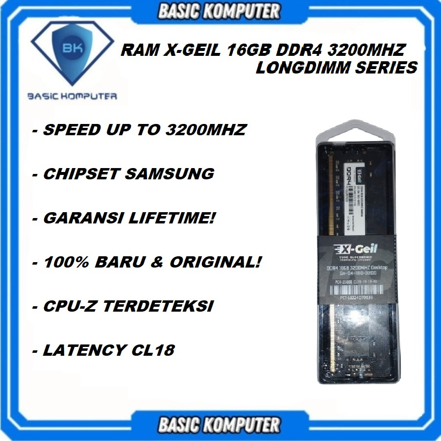 Jual RAM X-GEIL XGEIL 16GB DDR4 3200Mhz LONGDIMM CHIPSET SAMSUNG ...