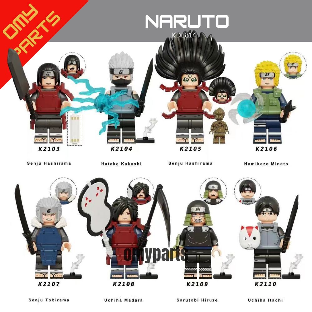 Jual KDL814 NARUTO MINATO HASHIMA UCHIHA MADARA KAKASHI KARAKTER LEGO ...