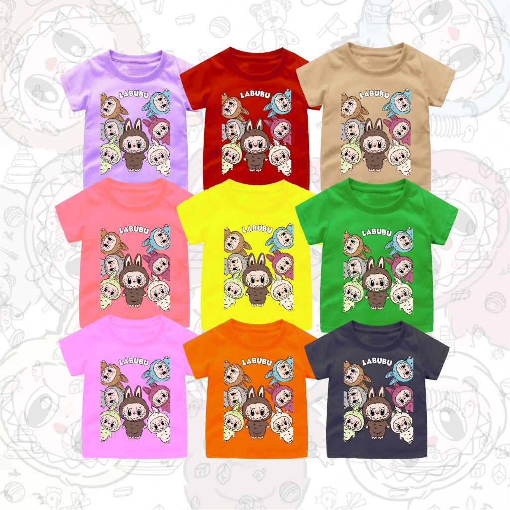 Jual KAOS LABUBU UNISEX BANYAK WARNA BAHAN PREMIUM UMUR 1 2 3 4 5 6 7 8 ...