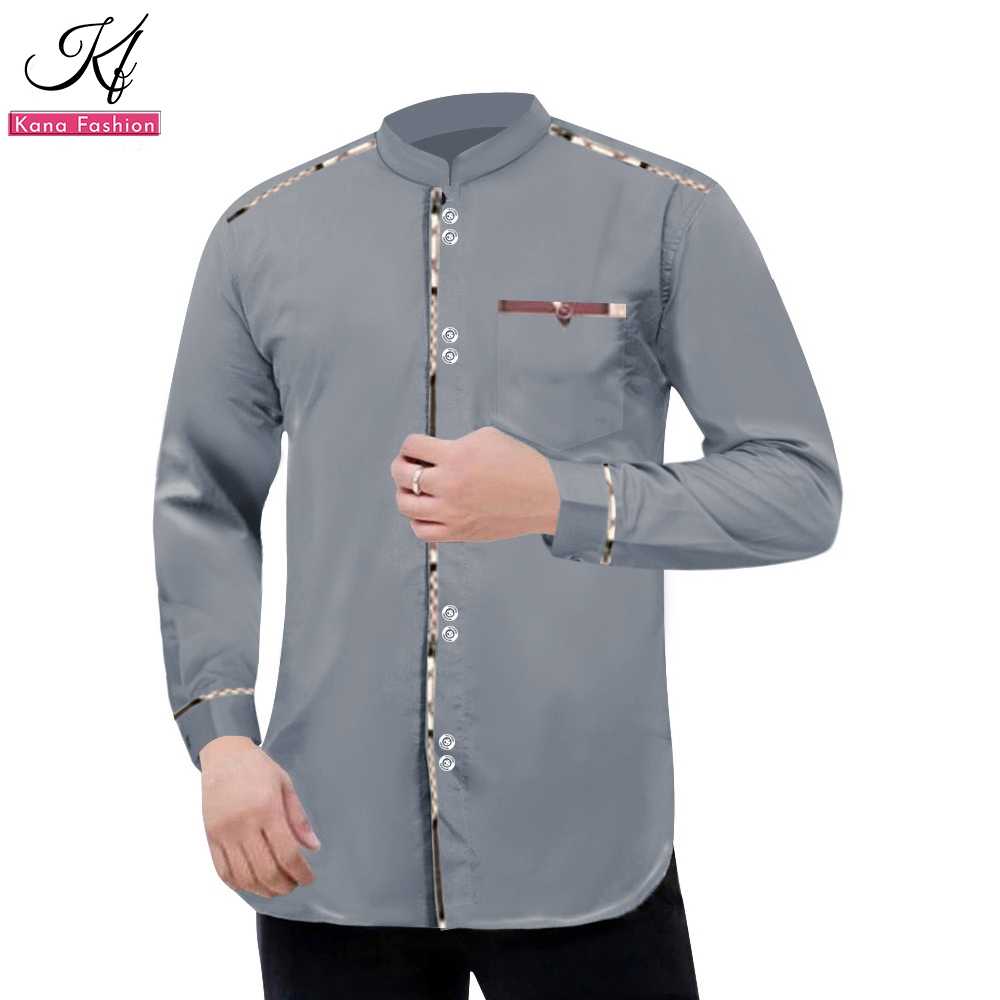 Jual Kana Fashion Baju Koko Pria Dewasa Muslim Kemeja Lengan Panjang ...