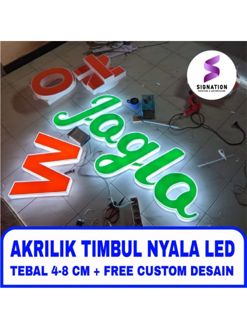 Jual HURUF TIMBUL AKRILIK LED LAMPU NYALA MURAH. | Shopee Indonesia