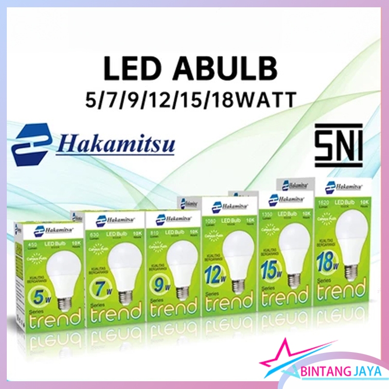 Jual Lampu LED 5W 7W 9W 12W 15W 18W Hakamitsu /Bohlam Lampu terang/Lampu Led / Lampu Putih / LED ...