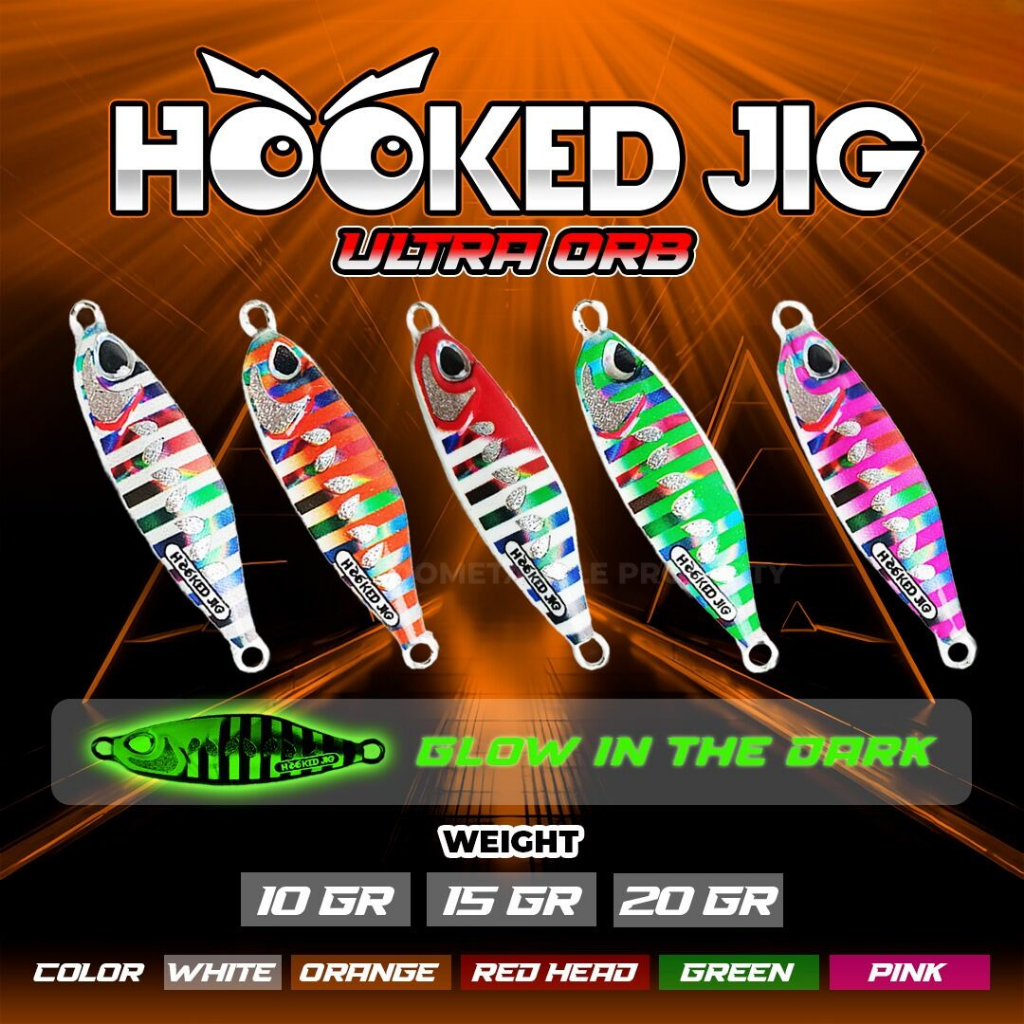 Jual Hooked Jig Ultra ORB Micro Jig Premium GID Glow In The Dark Metal Jig Umpan Pancing Jigging ...