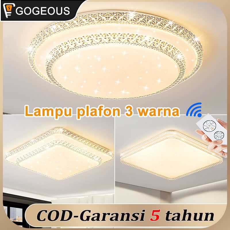 Jual 【COD】Lampu Plafon Minimalis Modern Bulat/Persegi Plafon Pvc 36/48W ...
