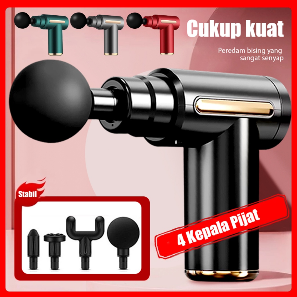 Jual Terapi Otot Alat Pijat 4 In 1/Alat Pijat Mini Fascial Gun Massage ...
