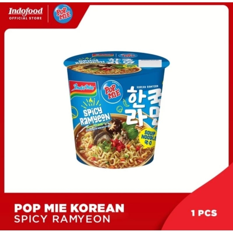 Jual Pop Mie Korean Spicy Ramyeon 71g Ramyeon Kuah rasa Sup Jamur Pedas ...