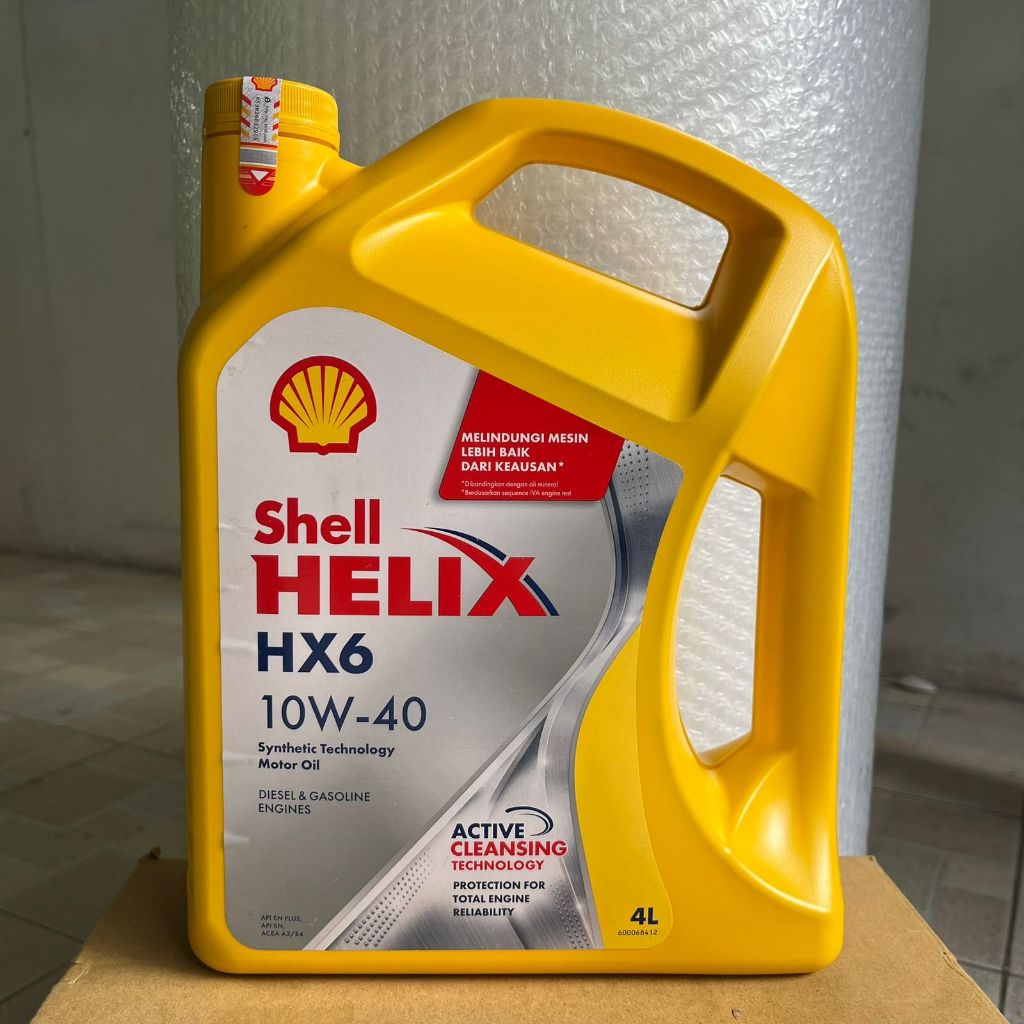 Jual BARCODE HIJAU Oli Mesin Shell Helix HX6 SAE 10W-40 4 Liter SCAN ...