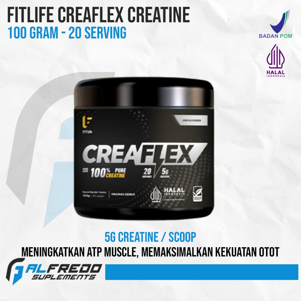Jual Fitlife Creaflex 100 Gram 20 Servings Creatine Monohydrate ...
