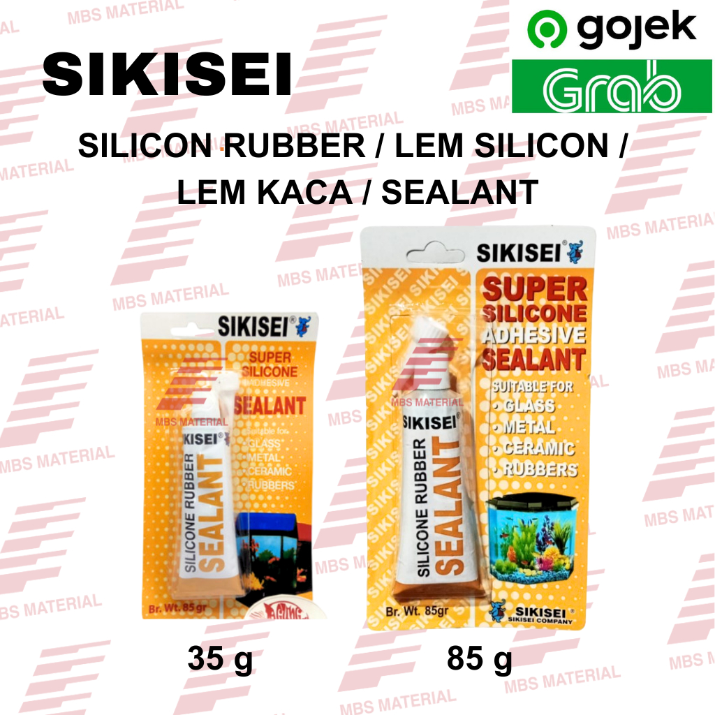 Jual Sealent / Lem Silikon / Silicone Rubber / Lem Kaca Sikisei 35 g ...