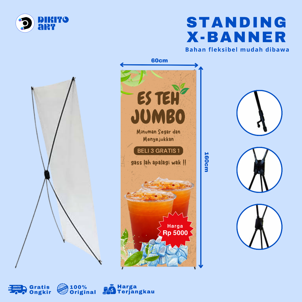 Jual X Banner / Tripod Stand Banner / Rangka Spanduk Standing Poster ...