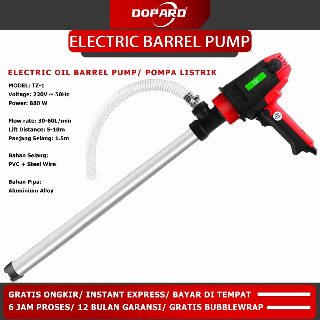 Jual Electric Oil Barrel Pump Dopard Oil Transfer Pump TZ-1 Dopard | Shopee Indonesia
