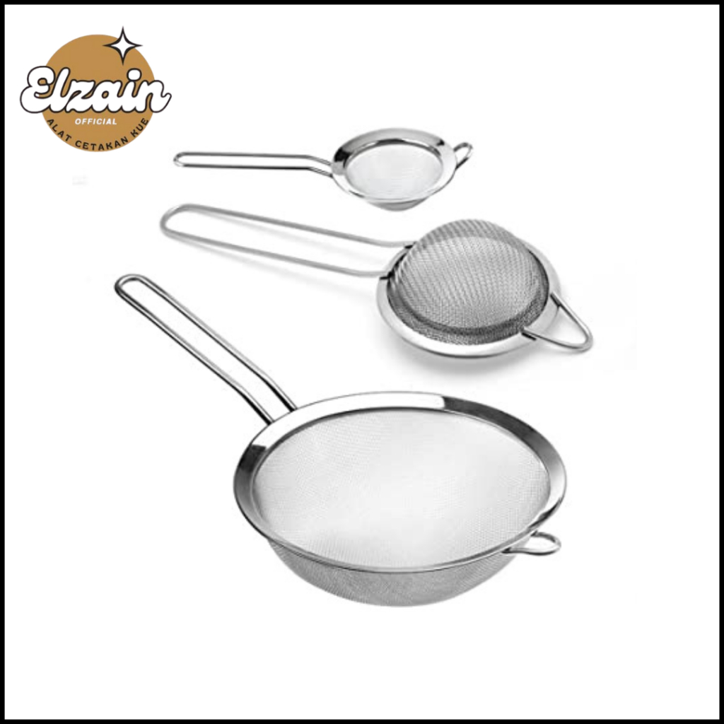 Jual Saringan Teh Kopi Tepung Gula Baking Kue Roti Minyak Stainless ...